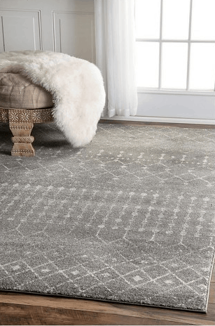 Abstract gray rug