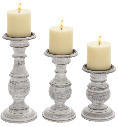 white candle sticks
